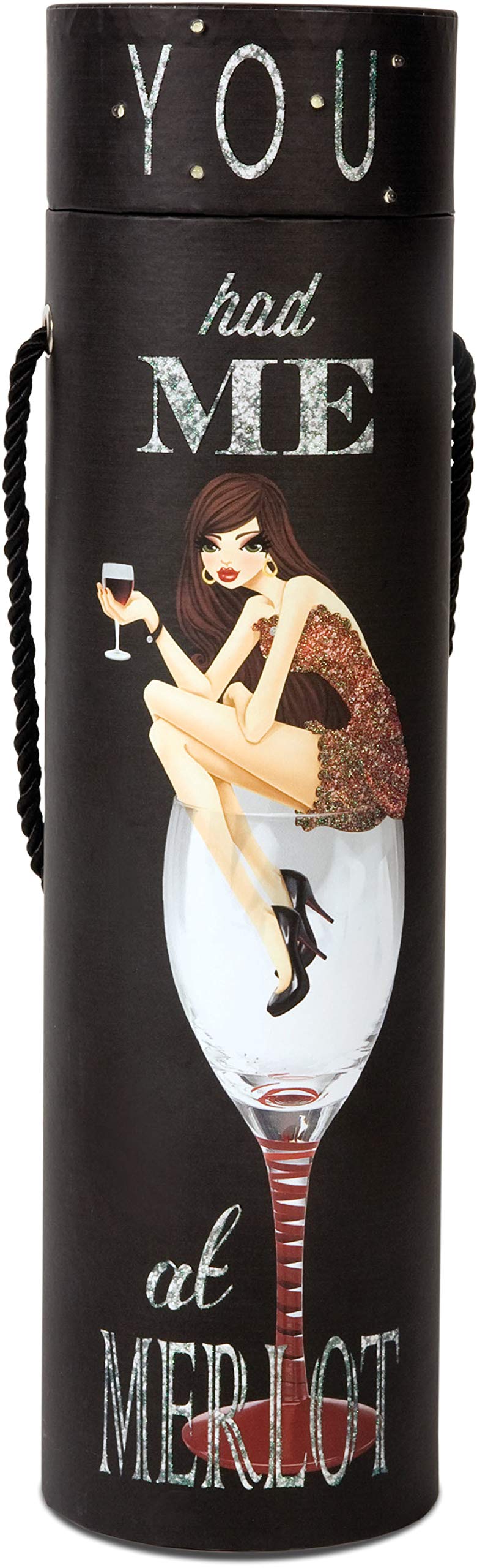 Pavilion Gift Company Hiccup by H2Z 73689 You Had Me at Merlot Blinking Wine Box, 15-Inch Tall