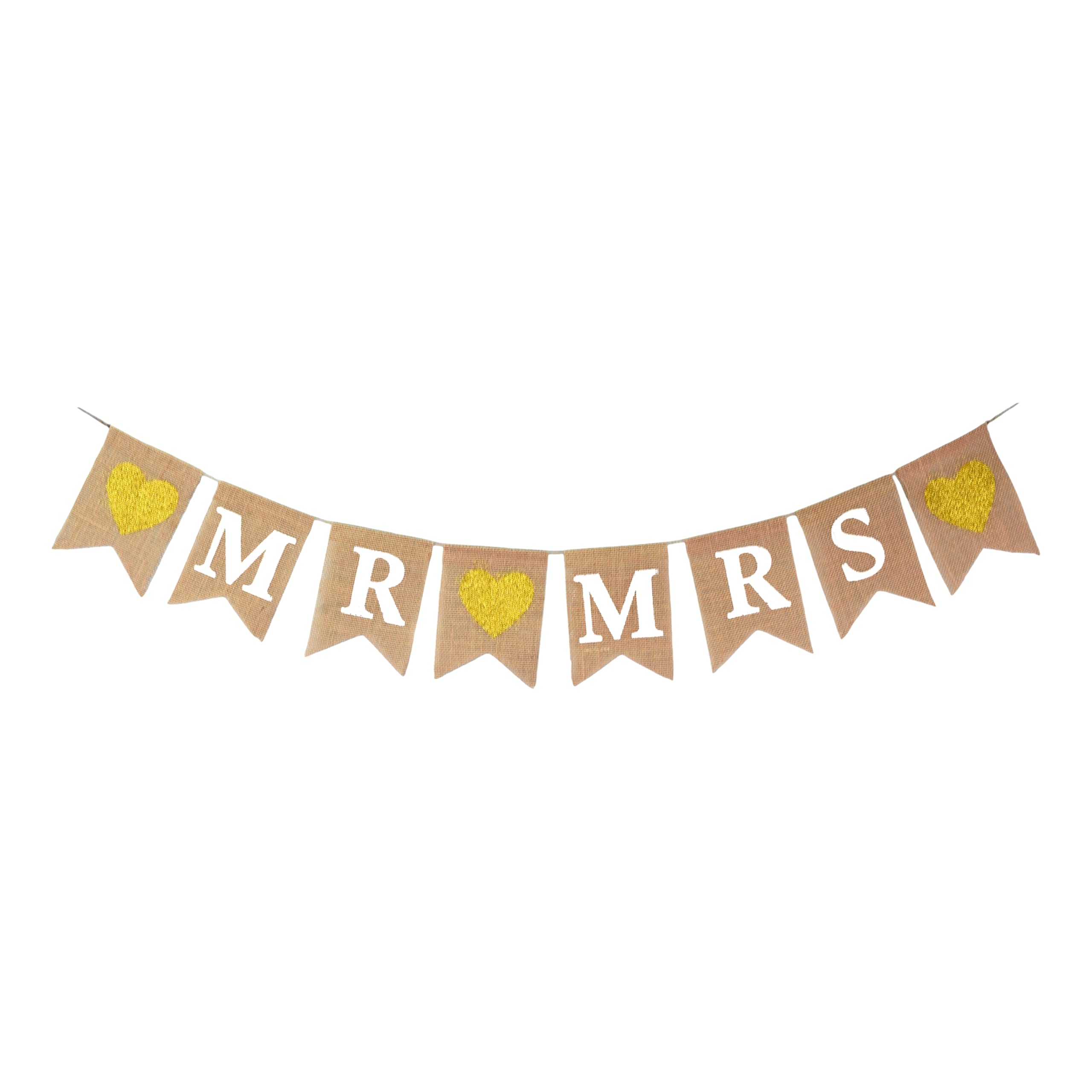 Love is Sweet Sign Banner – Mr and Mrs Burlap Banner Sign Rustic Decoration for Wedding Party Table Photobooth Props Home Wall by Mandala Crafts