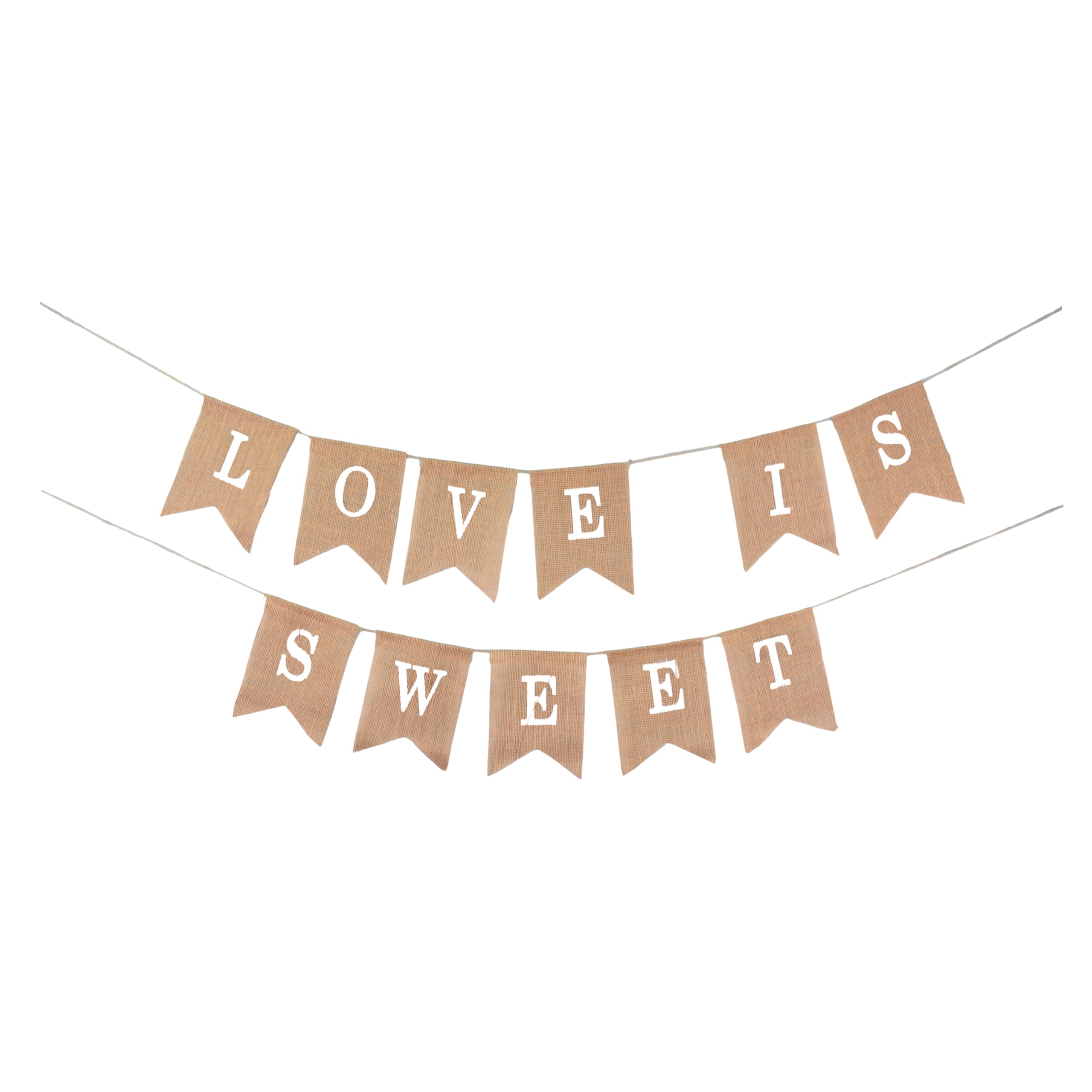 Love is Sweet Sign Banner – Mr and Mrs Burlap Banner Sign Rustic Decoration for Wedding Party Table Photobooth Props Home Wall by Mandala Crafts