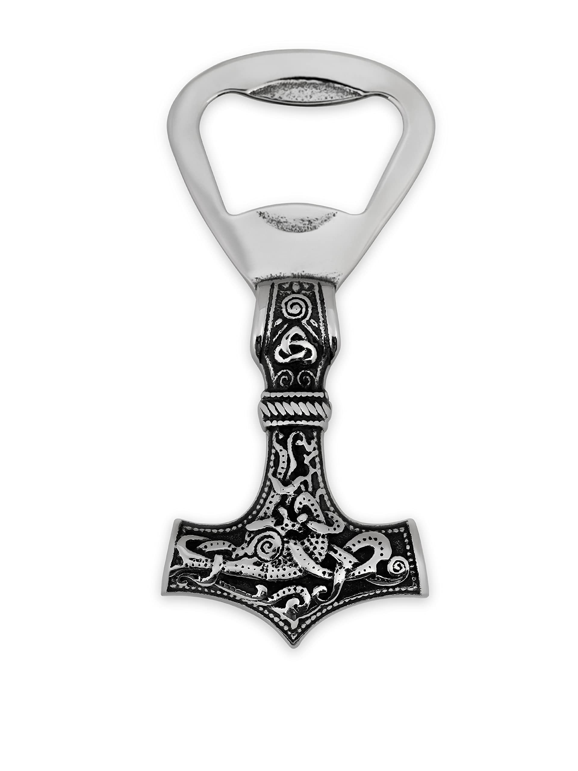 HAQUIL Viking Hammer Bottle Opener Norse Viking Mjolnir Odin Mythology Portable Key Chain Stainless Steel Beer Opener
