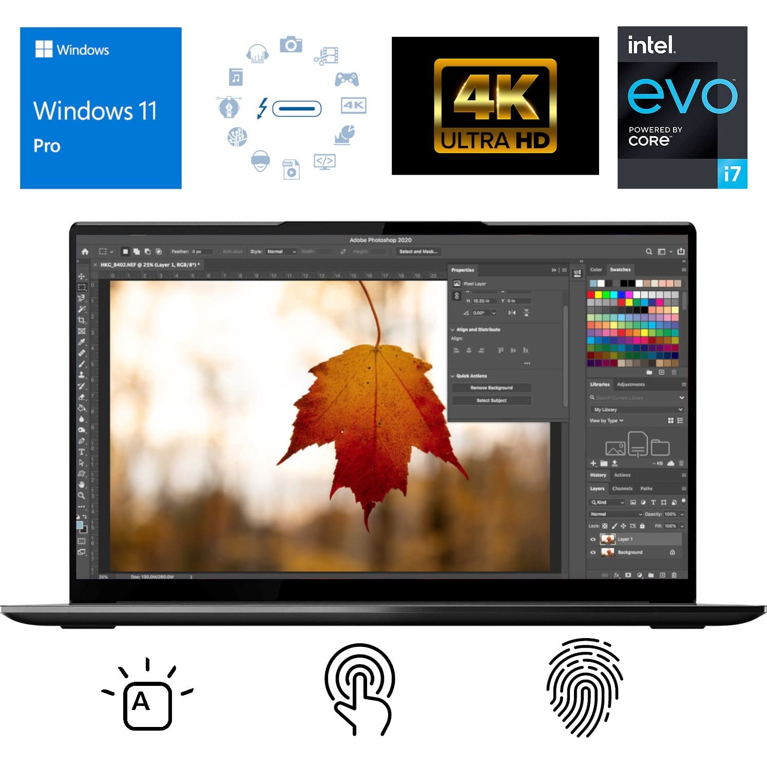 Lenovo IdeaPad Slim 9i 14" 4K UHD Touchscreen Ultra Business Laptop, Intel Core i7-1165G7 EVO, 16GB LPDDR4x, 512GB PCIe SSD, Backlit KB, FP Reader, Thunderbolt 4, Windows 11 Pro, Shadow Black