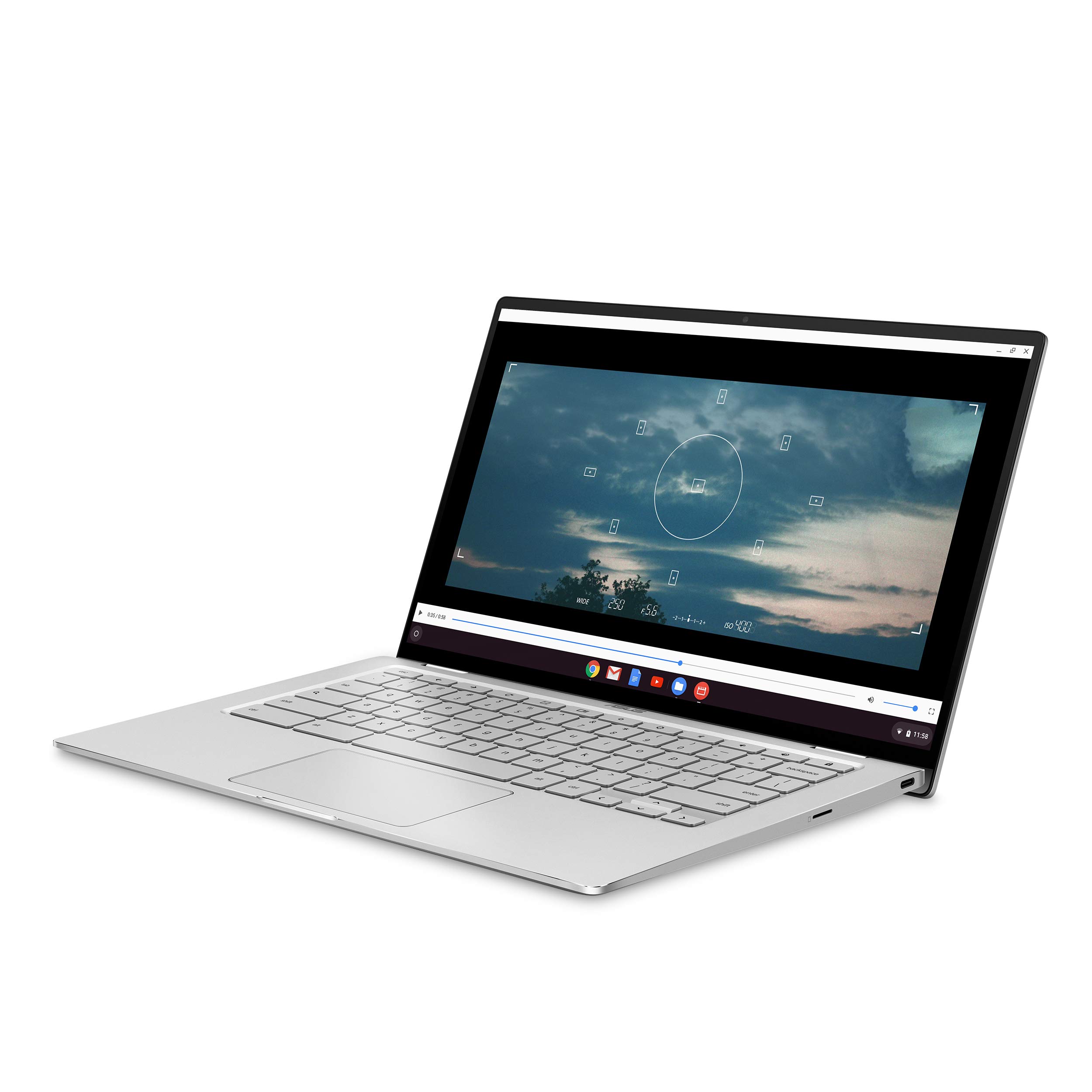 ASUS Chromebook Flip C434 2-In-1 Laptop- 14" Full HD 4-Way NanoEdge Touchscreen, Intel Core M3-8100Y Processor, 8GB RAM, 64GB eMMC Storage, Backlit KB, Chrome OS- C434TA-DS384T Silver