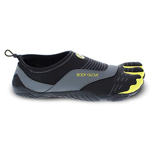 Body Glove mens 3t Cinch-m Water Shoe, Black/Yellow, 11 US