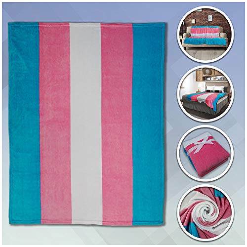 Transgender Pride Super Plush Blanket - 50x60 Soft Throw Blanket - Perfect for Cuddle Season!