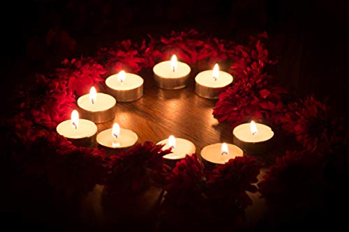 Unscented Tealight Candles | 4-Hour Long Burn Time, 50 Pack | Smokeless and Dripless White Tea Light Candles | Small Tea Candles for Home, Travel, Weddings, Shabbat, & Emergencies