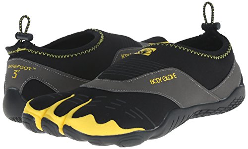 Body Glove mens 3t Cinch-m Water Shoe, Black/Yellow, 11 US