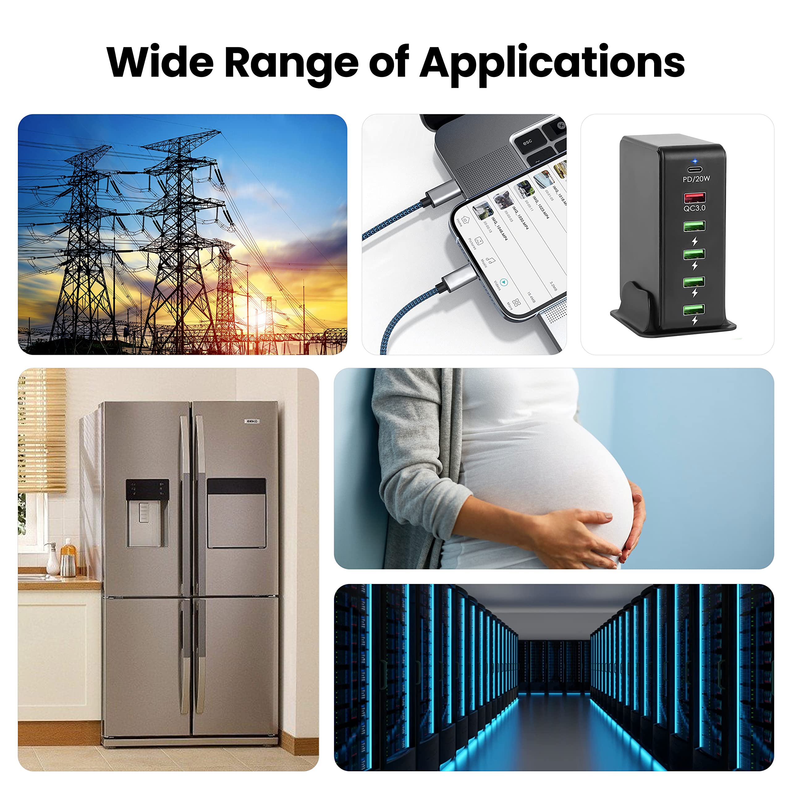 ERICKHILL EMF Meter Rechargeable Digital Electromagnetic Field Radiation Detector with LCD Hand-held Tester, Ghost Hunting EMF Detector for EMF Inspections, Office, Home, and Outdoor