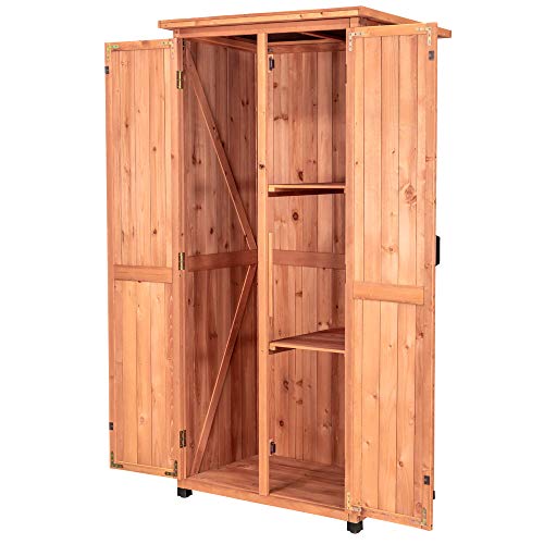 Leisure Season VSS3005-W Vertical Storage-Sheds, Medium Brown