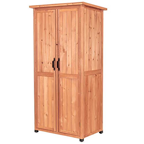 Leisure Season VSS3005-W Vertical Storage-Sheds, Medium Brown
