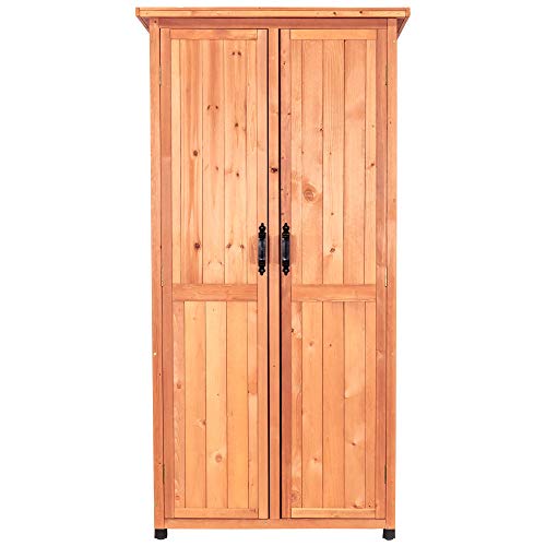 Leisure Season VSS3005-W Vertical Storage-Sheds, Medium Brown