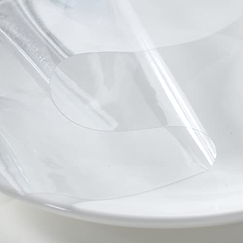 Obstal Clear Plastic Tablecloth 54 x 78 Inch, 100% Waterproof Oil-Proof Spill-Proof Vinyl PVC Table Cloth, Wipeable Rectangle Tablecloth Protector for Dining Table, Outdoor and Indoor Uses, Clear