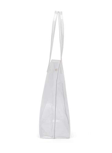 Dreubea Women's Clear PVC Tote Bag Shoulder Handbag from, Big Capacity Purse