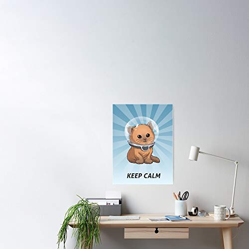 halobros Keep Calm Kitty Poster 17" X 25.5"(432 648 Mm) Best Gift for Father's Day