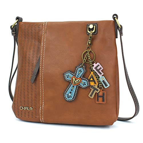 CHALA LaserCut Crossbody - Charms Cross+FAITH - Brown