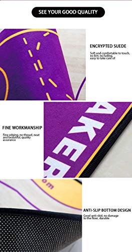 Basketball Team Star Personality 3D Image Area Rugs, Super Hero Pattern Carpet Home Living Room Balcony Study Non-Slip Mat,Fan Figures Mat for Living Room Bedroom Play Area Rugs…