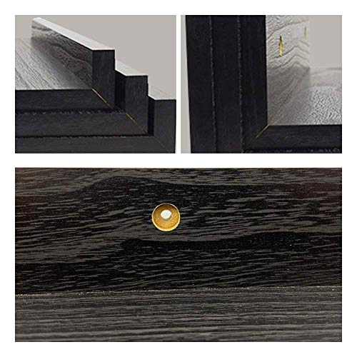 Lavezee 24 Inch + 36 Inch Black Floating Wall Ledge Shelves Set of 3