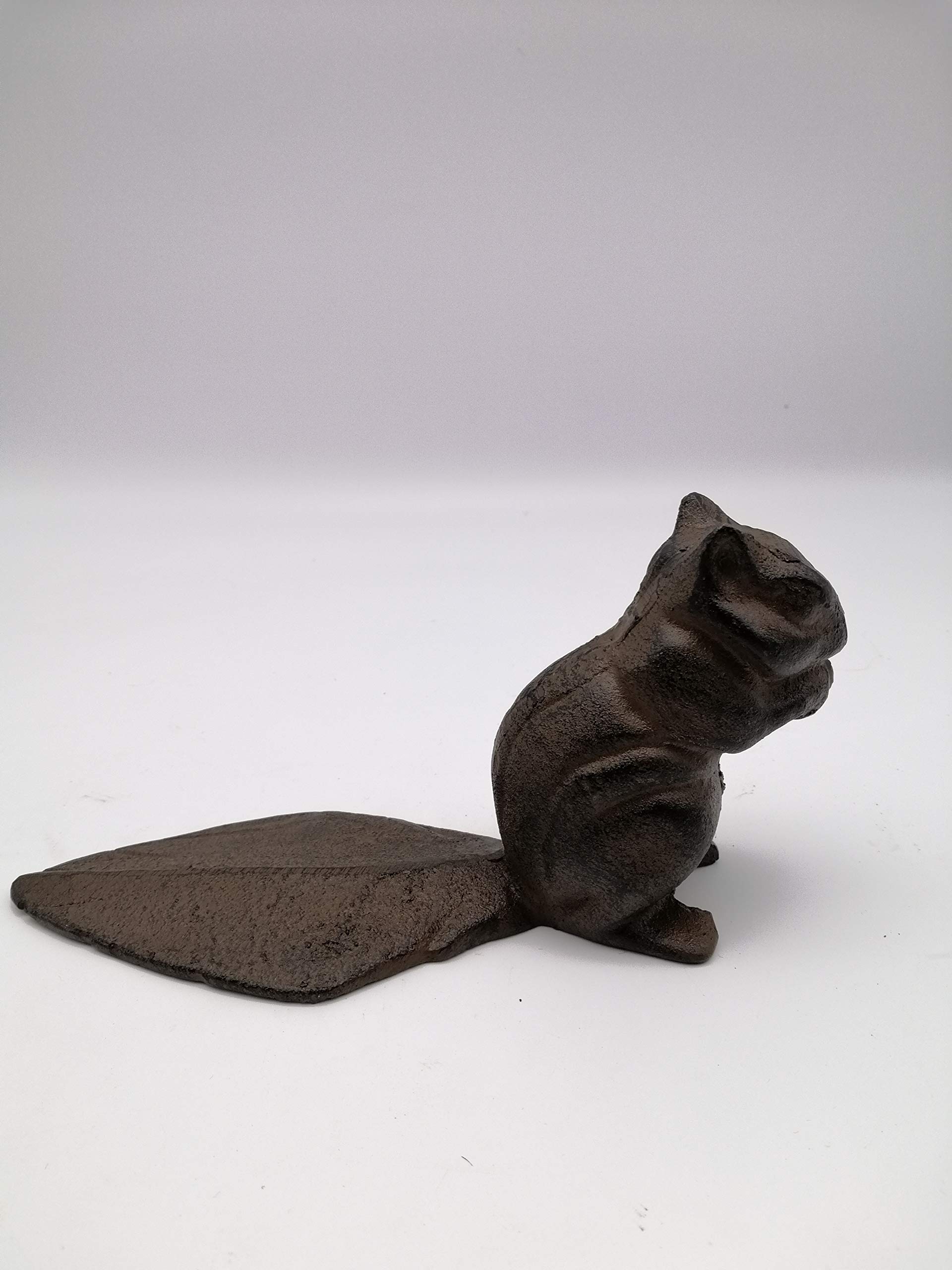 Comfy Hour 3.7" Cast Iron Squirrel Door Stopper, Brown, Antique & Vintage Collection