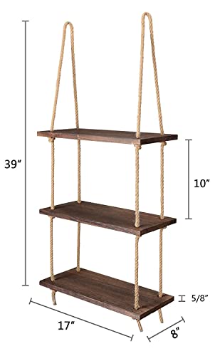 Mkono Wall Hanging Shelf, 3 Tier and 2 Tier