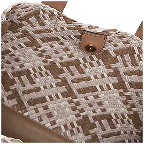 Calvin Klein Alysha Novelty Tote, Taupe Multi