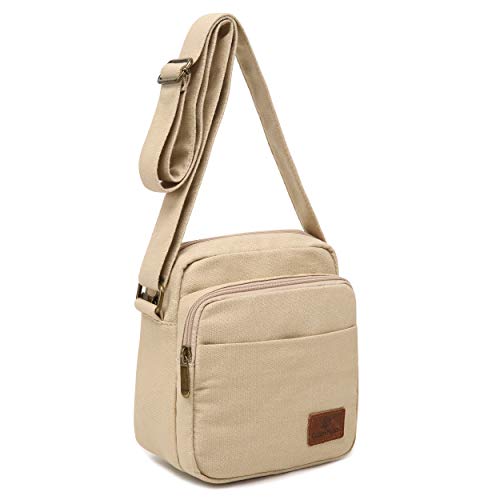 Small mini Hippie Crossbody Bag Top Zip Cotton Sling Bag Jacquard cloth Handmade Bags (off-white)