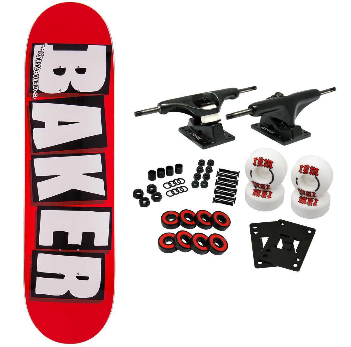 Baker Skateboard Complete Brand Logo White 8.5"