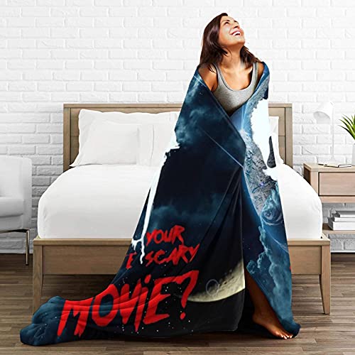 Medini Scream Horror Movie Blanket,Throw Blanket,Lightweight Soft Blankets, for Bed Couch Chair Travel Bedroom 60 inch X50 inch , Black