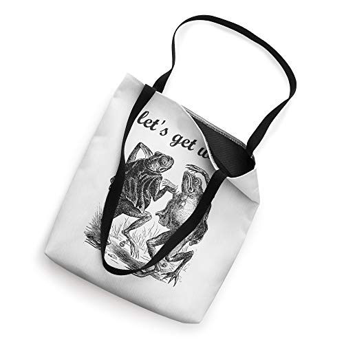 Let's Get Weird Dancing Frogs Drugs Fairy Tale Strange Dream Tote Bag