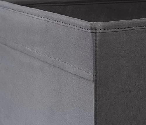 Cloth Storage Bins 13x15x13, Foldable Cubes Box Baskets Containers Organizer for Drawers, Home Closet, Shelf, Nursery, Cabinet, Large Set of 2 (Dark Gray)