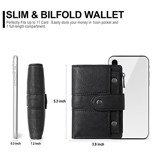 CLUCI Small Wallet for Women Leather Bifold Multi Mini Card Holder Organizer designer Ladies Zipper Coin with Removable ID Window