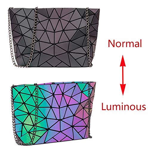 Wallet Womens Geometric Luminous Purse bags Ladies Top Handle Satchel Bags