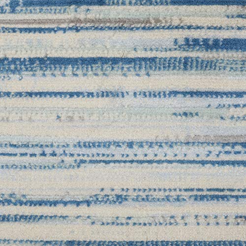 Nourison Jubilant Abstract Blue 3' x 5' Area Rug, Easy -Cleaning, Non Shedding, Bed Room, Living Room, Dining Room, Kitchen (3x5)
