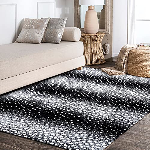 JONATHAN Y SAF100A-8 Antelope Modern Animal Indoor Area-Rug Casual Contemporary Striped Easy-Cleaning Bedroom Kitchen Living Room Non Shedding, 8 X 10, Black/Cream