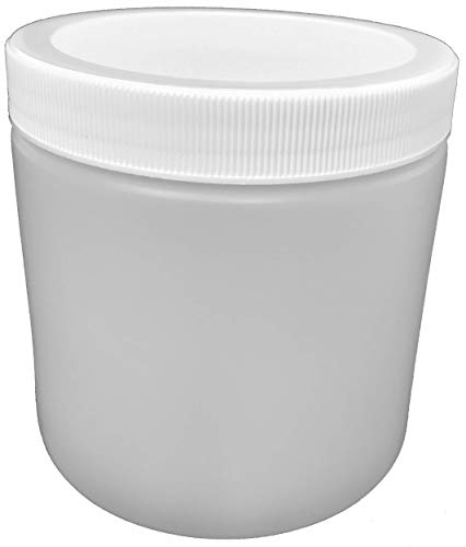 Illing® Company 22 Pack 16oz Natural HDPE Jars with White Foam Unscrew Sureseal Cap 89/400