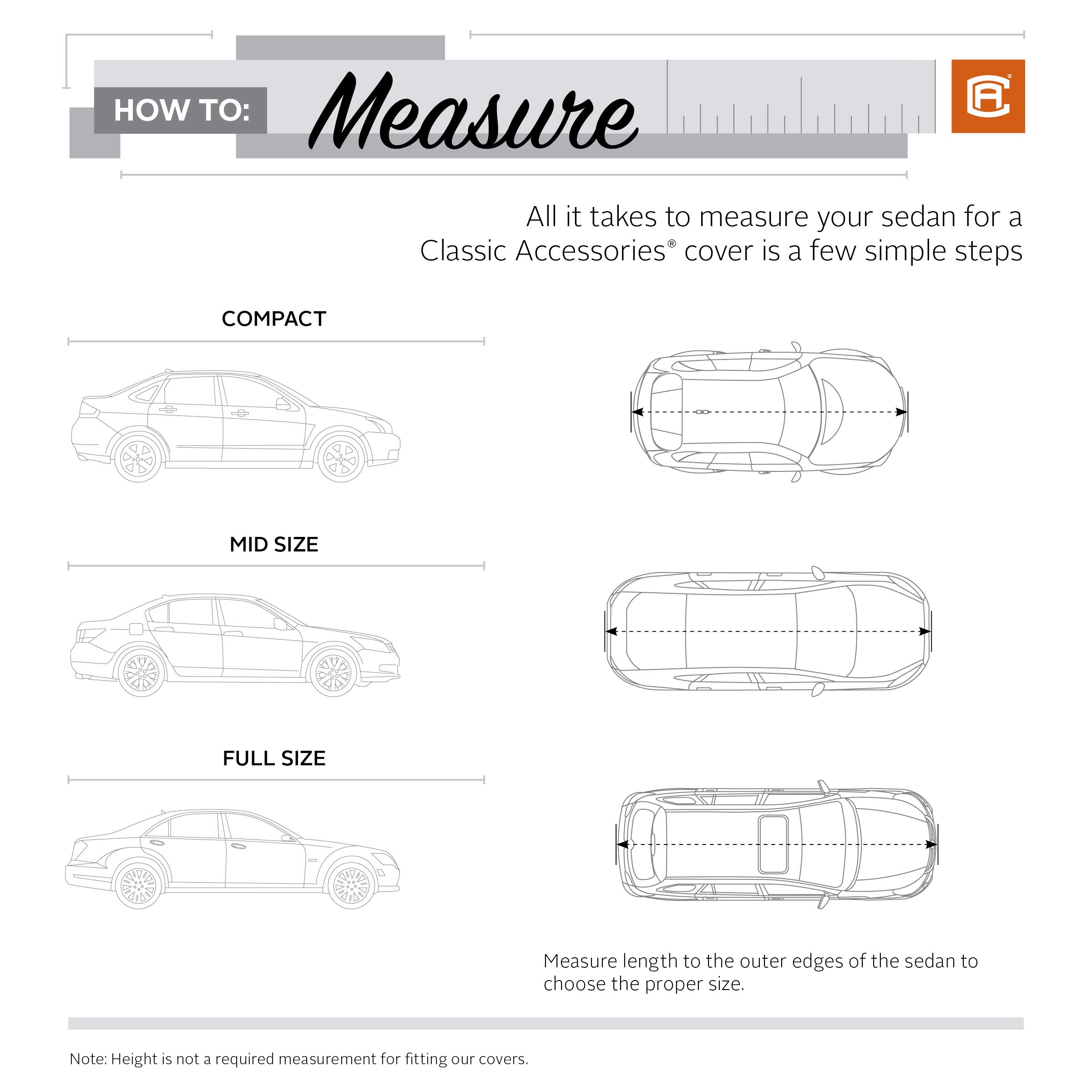 Classic Accessories Over Drive PolyPRO 3 Full-Size Sedan Cover, 191"-210"L
