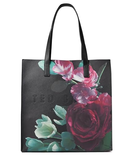 Ted Baker London PAPICON-Large Floral Printed Icon Bag, Black