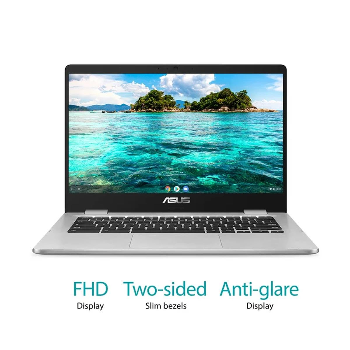 ASUS Chromebook C424M 14-inch FHD (1920 x 1080) Laptop - Intel Celeron N4020 CPU - 4GB RAM - 64GB eMMC Storage - WiFi 5 (802.11ac) - Bluetooth 5.0 - Chromebook OS