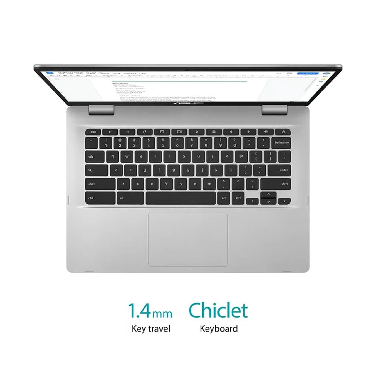 ASUS Chromebook C424M 14-inch FHD (1920 x 1080) Laptop - Intel Celeron N4020 CPU - 4GB RAM - 64GB eMMC Storage - WiFi 5 (802.11ac) - Bluetooth 5.0 - Chromebook OS