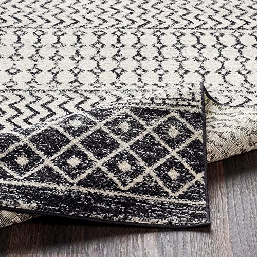 Artistic Weavers Chester Boho Moroccan Area Rug,5' Square,Black