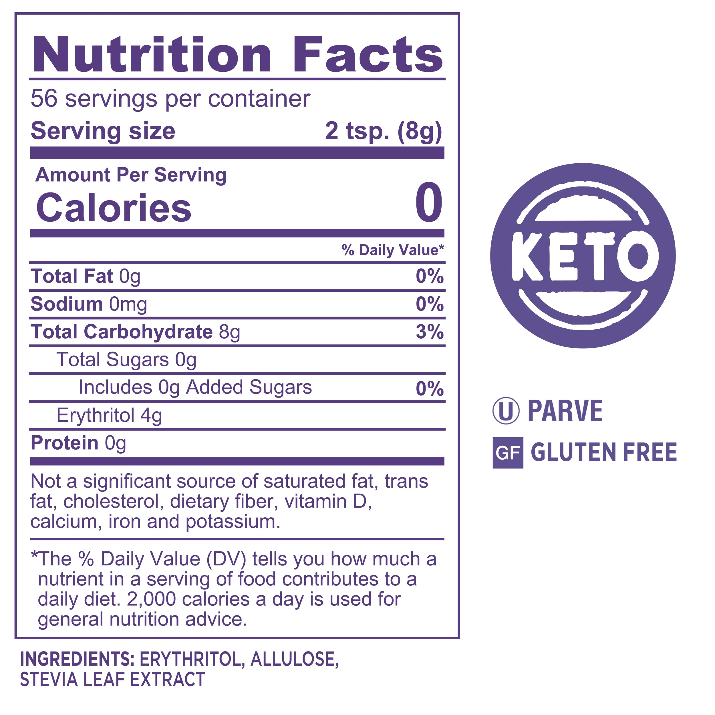 SPLENDA Magic Baker Zero Calorie Plant Based Granulated Baking Blend with Stevia, Erythritol and Allulose – Zero Sugar, Keto Friendly, 1lb (16 oz) Pouch (Pack of 1), White