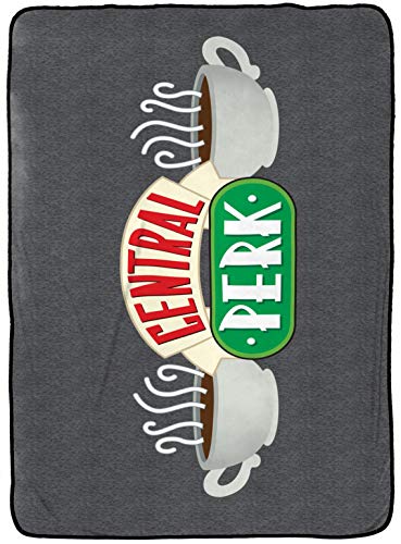 Jay Franco Friends Central Perk Blanket - Measures 62 x 90 inches, Bedding - Fade Resistant Super Soft Fleece - (Official Friends Product)