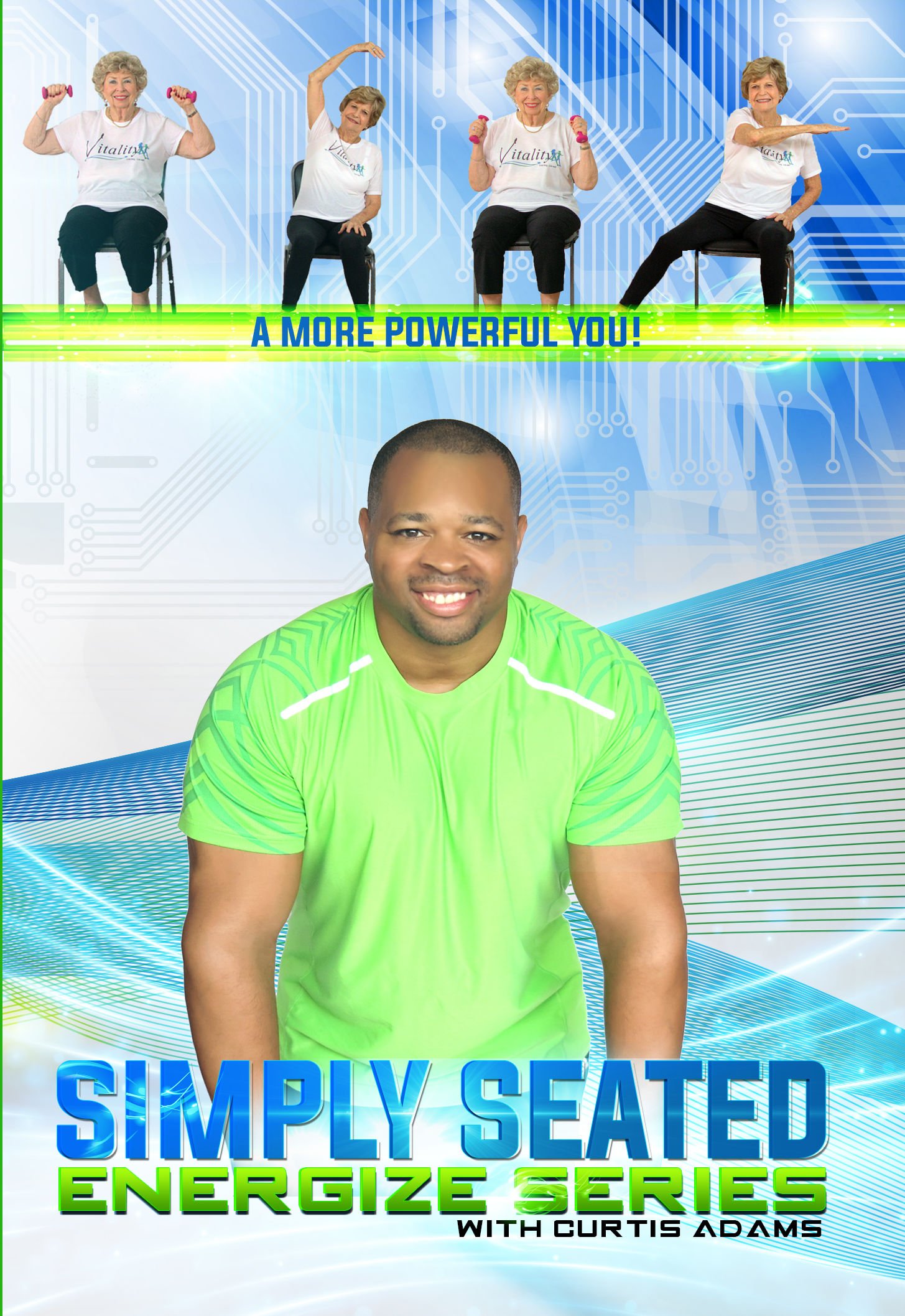 Exercise for Seniors DVD Program- 3 Senior exercise DVDs + Resistance Band. Demonstrated both as standing and chair exercise you choose what is best for you. Fun, easy to follow, go at your own pace.