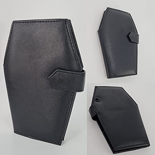 GLENBARN Coffin Wallet - Gothic Wallet or Coffin Purse for Men and Women - Black Vegan Witch Wallet with Snap