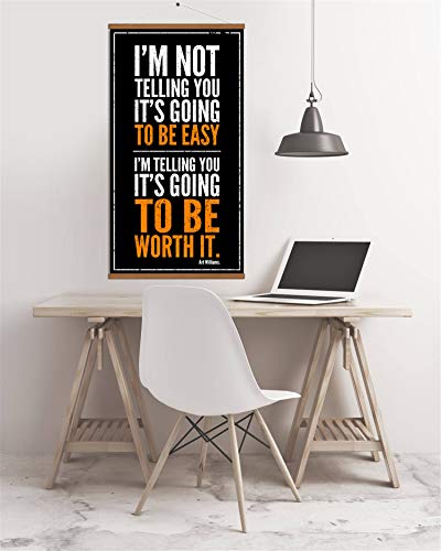 NOFICHE Arthur Williams Inspirational Print Quote Poster Motivational Positive Wall Art Office Classroom Living Room Decor (with Frame 16x30 Inch) 11