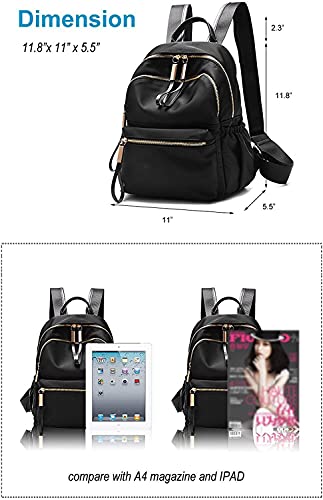 Backpack for Women, Nylon Travel Backpack Purse School Shoulder Bag Small Casual Travel Daypack for Girls Ladies