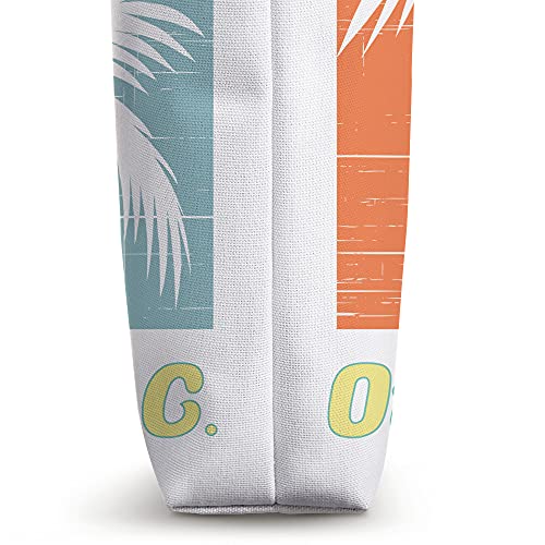 NC OBX Retro Beach Family Vacation Outer Banks Palm Tree Tote Bag