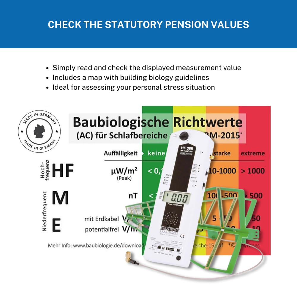 GIGAHERTZ SOLUTIONS HF38B RF Meter - 700MHz - 3.3GHz - 2 Year Warranty! Measures WiFi, Smart Meters, Cell Phones Etc.