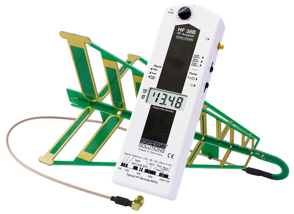 GIGAHERTZ SOLUTIONS HF38B RF Meter - 700MHz - 3.3GHz - 2 Year Warranty! Measures WiFi, Smart Meters, Cell Phones Etc.