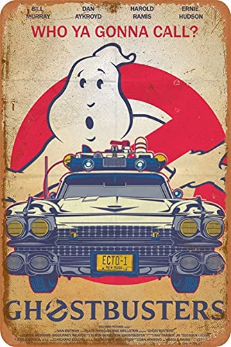 Metal Tin Sign Vintage Band Ghostbuster Poster Tin Plate Bar Wall Decoration, Garage, Cafe, Restaurant, Hotel Wall Decoration 8x12 Inch