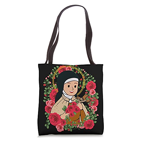 St Therese of Lisieux Kids Little Flower Rose Catholic Saint Tote Bag