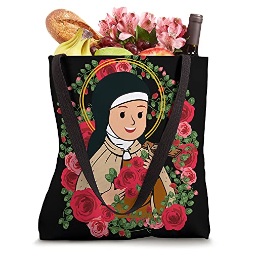 St Therese of Lisieux Kids Little Flower Rose Catholic Saint Tote Bag